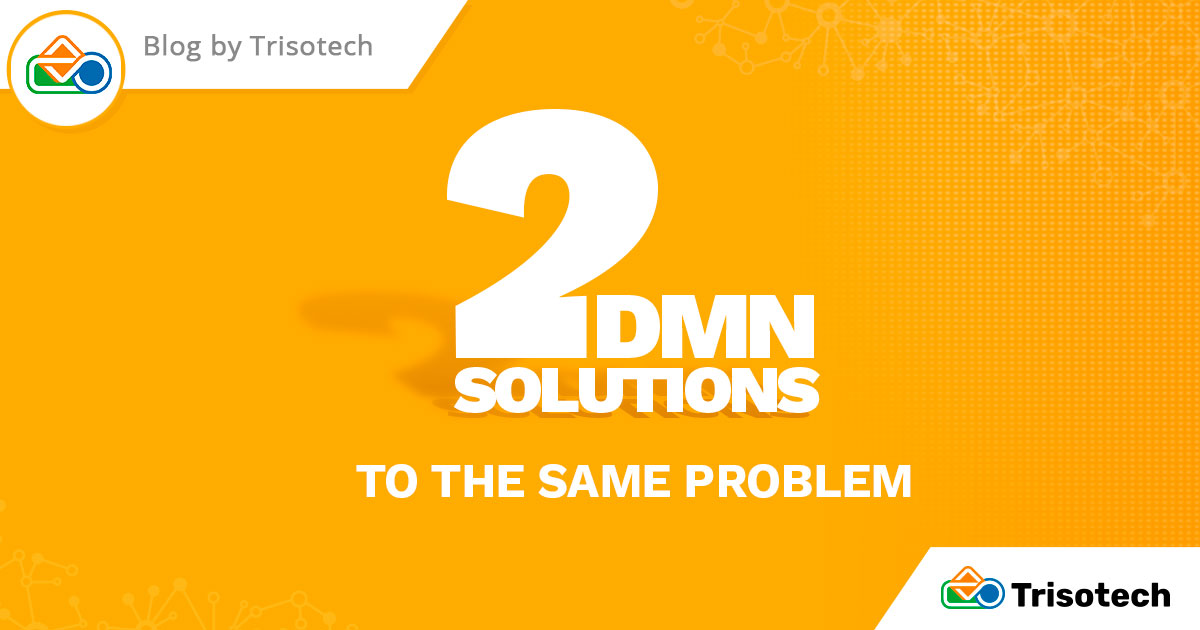Two DMN Solutions to the Same Problem